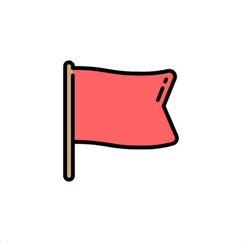 Red Flag Icon Illustration 53849927 Vector Art At Vecteezy