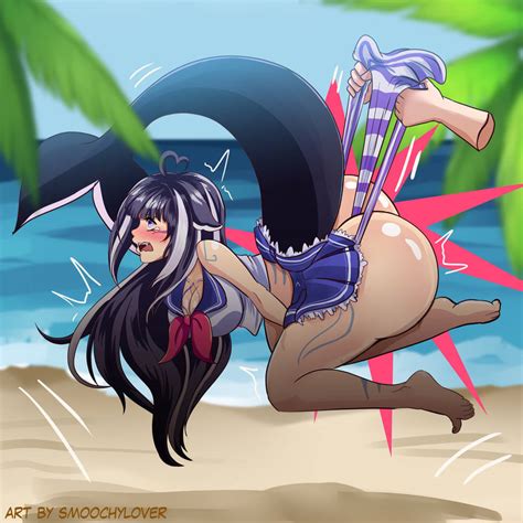 Rule 34 Ass Black Hair Blush Disembodied Hand Feet Hanging Wedgie