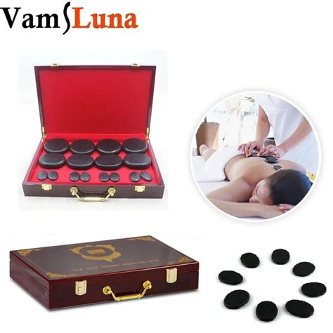 16pcsset Massage Stone Heater Kit Hot Spa Rock Basalt Stone With