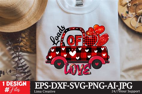 Loads Of Love Sublimation Png T Shirt Design Valentine T Shirt Design