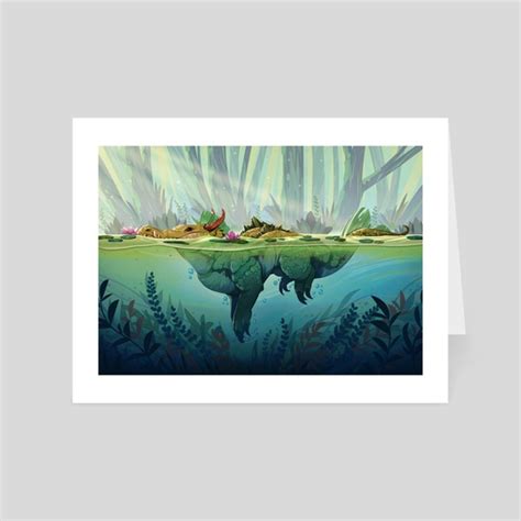 The Afanc An Art Card By Aled Thompson Inprnt