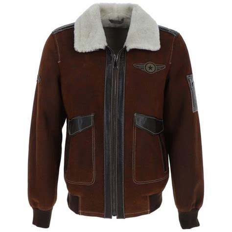Brown Airforce Bomber Leather Aviator Jacket