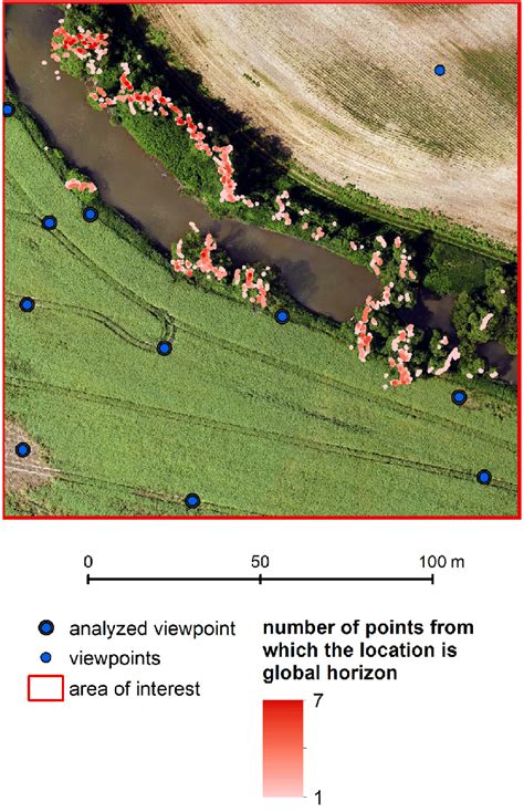 Multiple Global Horizon Viewshed For The Points In Southern Part Of The