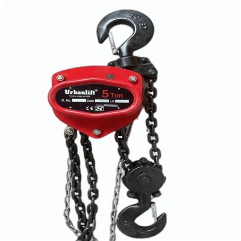 Urbanlift Mild Steel Industrial Chain Pulley Block For Lifting