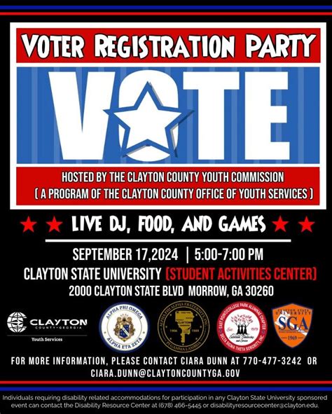 Voter Registration Party Clayton County Georgia