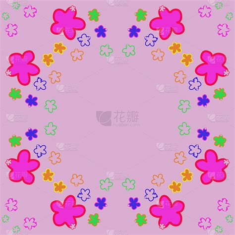 在花瓣上画一朵小花。手绘。