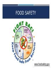 Lesson14 FA23 Pptx FOOD SAFETY Foodsafety Gov LEARNING OBJECTIVES