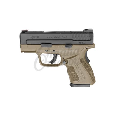 Springfield Armory Xd Mod2 Subcompact Fde Pistol 10 Rd 9mm Xdg9801fde