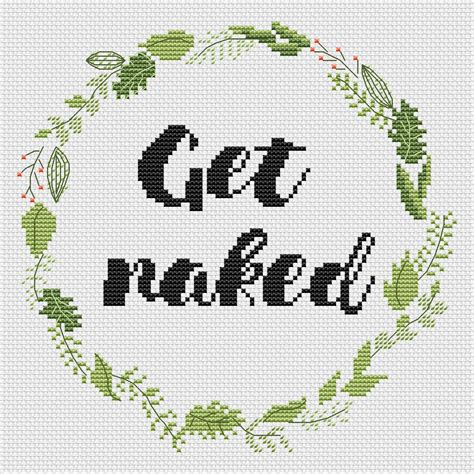 Get Naked Cross Stitch Pattern Modern Cross Stitch Pattern Inspire