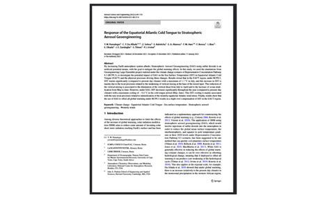 Dmf Paper Srm Effect On Sea Surface Temperatures The Degrees Initiative