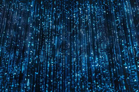 Premium Photo Digital Data Concept Binary Code Flowing Down A Dark