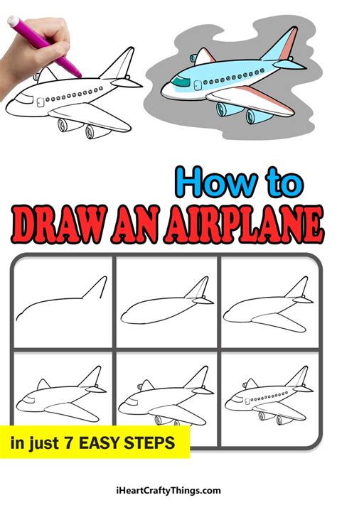 How To Draw An Airplane A Step By Step Guide Zeichnen Einfach Zeichnen Lernen Malen Und