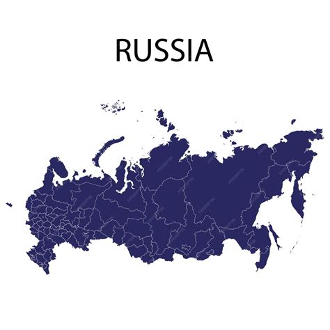 Premium Vector Map Russia