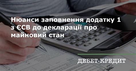 Нюанси заповнення додатка 1 з ЄСВ до декларації про майновий стан