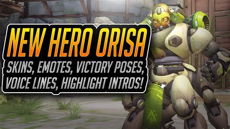 New Overwatch Hero Orisa Orisas Skins Emotes Victory Poses