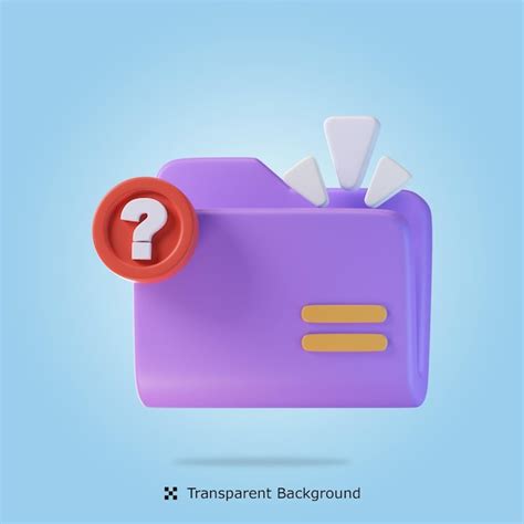 Premium Psd Folder Not Found 3d Icon Illustration