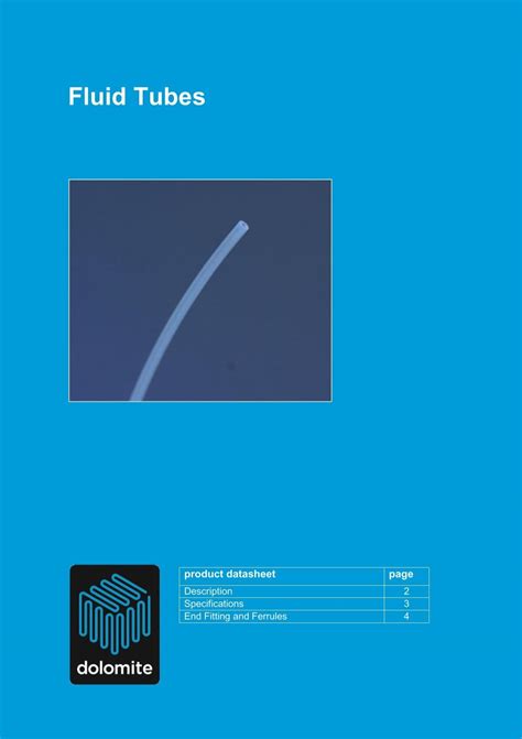 Datasheet Dolomite Microfluidics