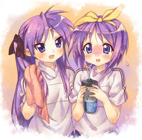 Hiiragi Kagami And Hiiragi Tsukasa Lucky Star Drawn By Kink