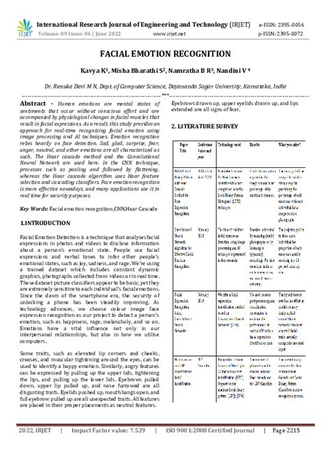 Pdf Facial Emotion Recognition