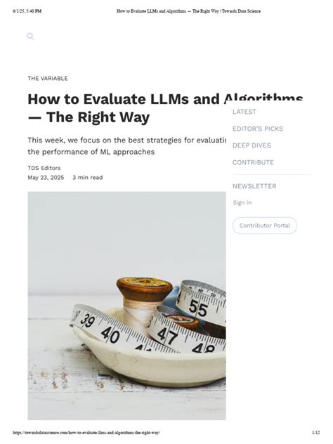 How To Evaluate Llms And Algorithms The Right Way Towards Data Science Pdf Data Science