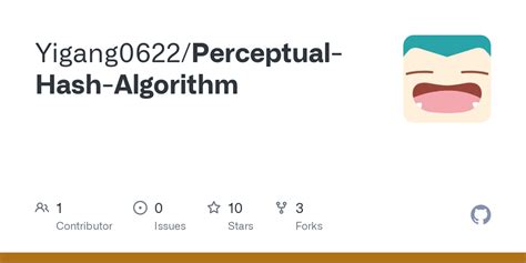 Github Yigang0622perceptual Hash Algorithm