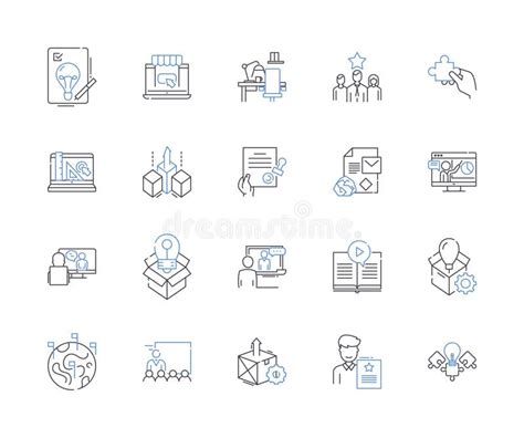 Marketing And Business Outline Icons Collection Marketing Business
