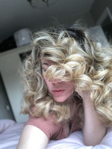 My Curly Hair Bouncy Blowdry Pin Curl Blond Hair Curly Hair Styles