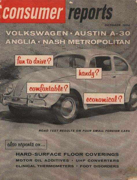 Pin By Jjlhawk On Vw Bugs Volkswagen Vintage Vw Consumer Reports