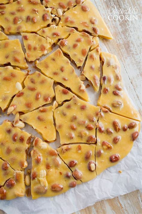 Peanut Brittle Christmas Candy Amandas Cookin