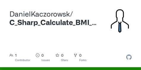 github danielkaczorowsk c sharp calculate bmi console