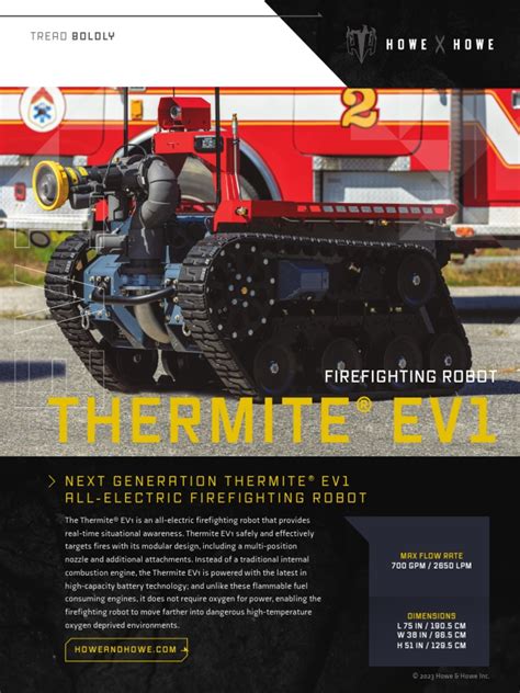 Thermite Ev1 Full Data Sheet 2023 0 Pdf Firefighting