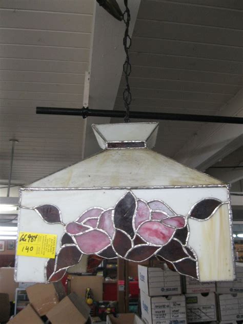 Leaded Glass Hanging Light