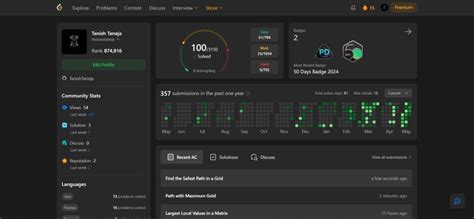 Tanish Taneja On Linkedin Leetcode Coding Problemsolving