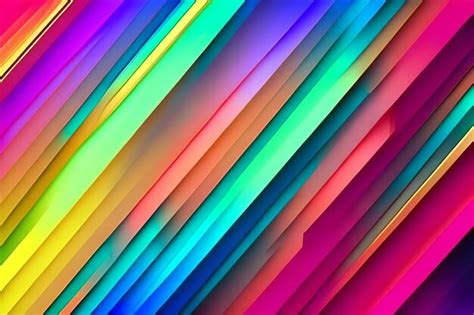 Premium Ai Image A Colorful Row Of Rainbow Colored Lines Is Shown