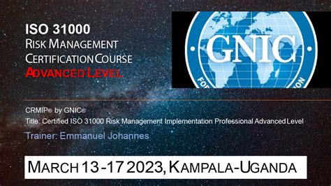 Iso 31000 Certification Training Kampala Uganda Global Network