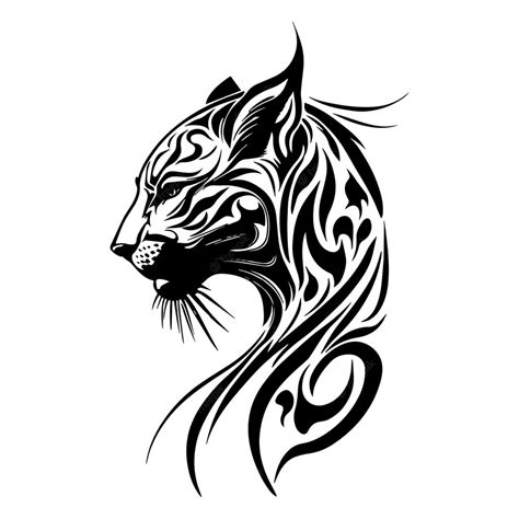Premium Vector Panther Tribal Tatto Line Art Hand Drawn Illustration