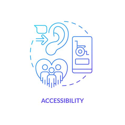 Accessibility Blue Gradient Concept Icon App Usability Barrier Free