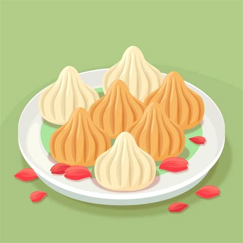 Premium Vector Hand Drawn Modak Illustration