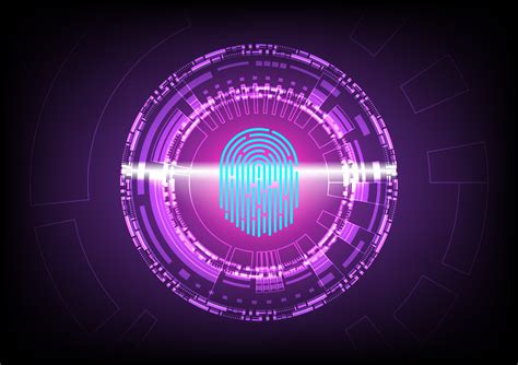 Fingerprint Identification Technology Background Security Access System With Fingerprint