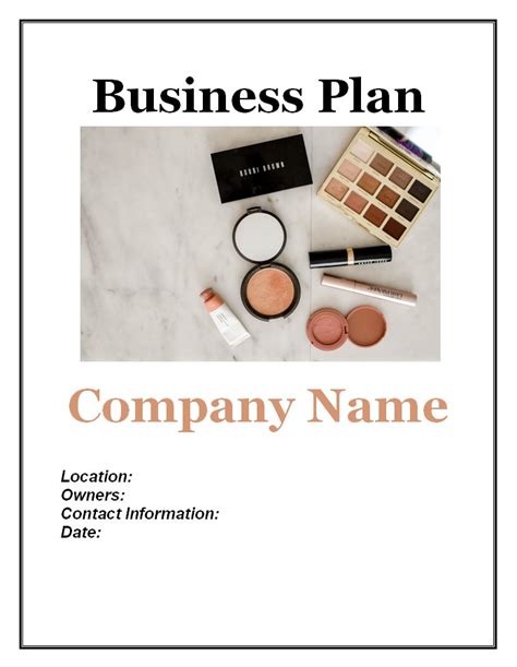 Makeup Business Plan Template Saubhaya Makeup