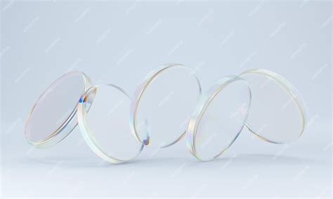 Premium Photo Glass Shapes With Dispertion Effect 3d Rendering