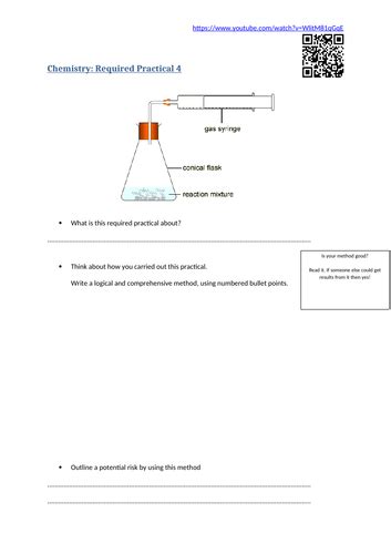 Aqa Science Required Practical Revision Teaching Resources