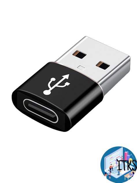 Переходник с Usb 2 0 папа выход на Type C мама вход Адаптер Otg тайп си для мобильных