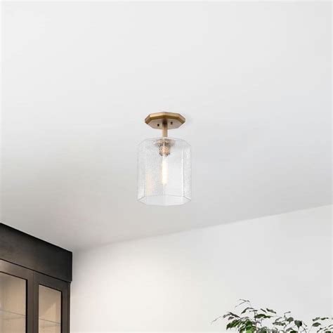 Designers Fountain Haven 10 In Old Satin Brass Modern Semi Flush Mount