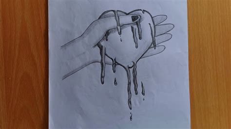 How To Draw Heart Bleeding Heart Drawing Simple Pencil Drawings