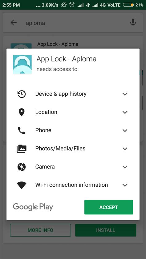 Android When App Install From Playstore Show A Dialog For Accept Stack Overflow