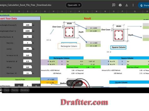 Beam Design Calculation Excel Sheet Draftter