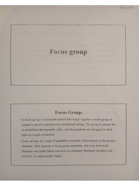 Qualitative Research Focus Group Pdf