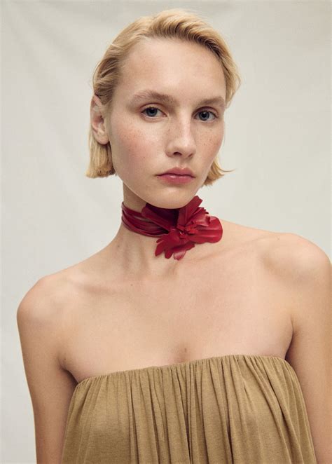 Strapless Jumpsuit With Puffed Hem Women Mango Netherlands