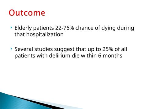 Delirium Detection Features Management Outcome PPT